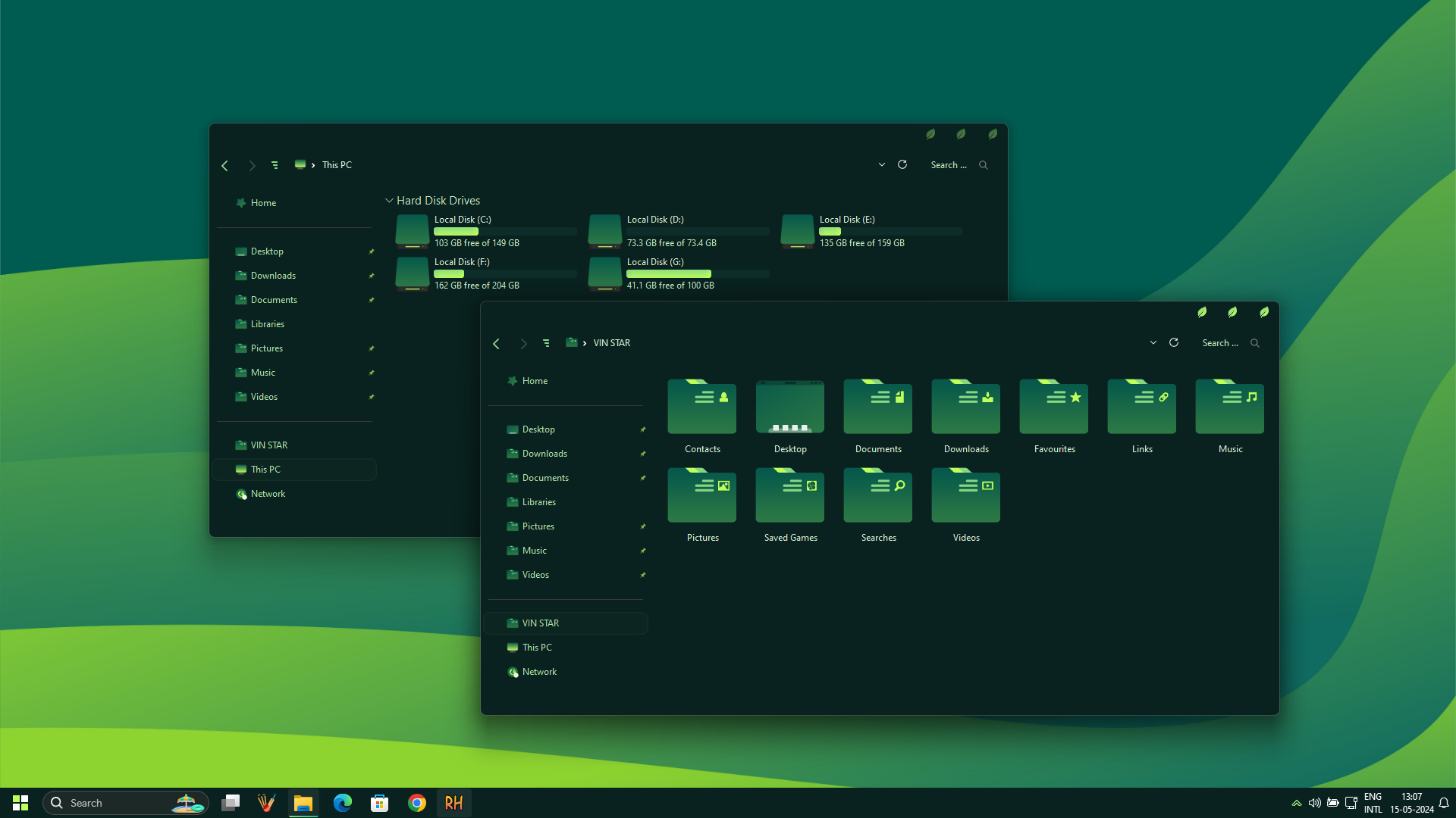 Green-fold Gradient IconPack 7TSP – Icon Pack
