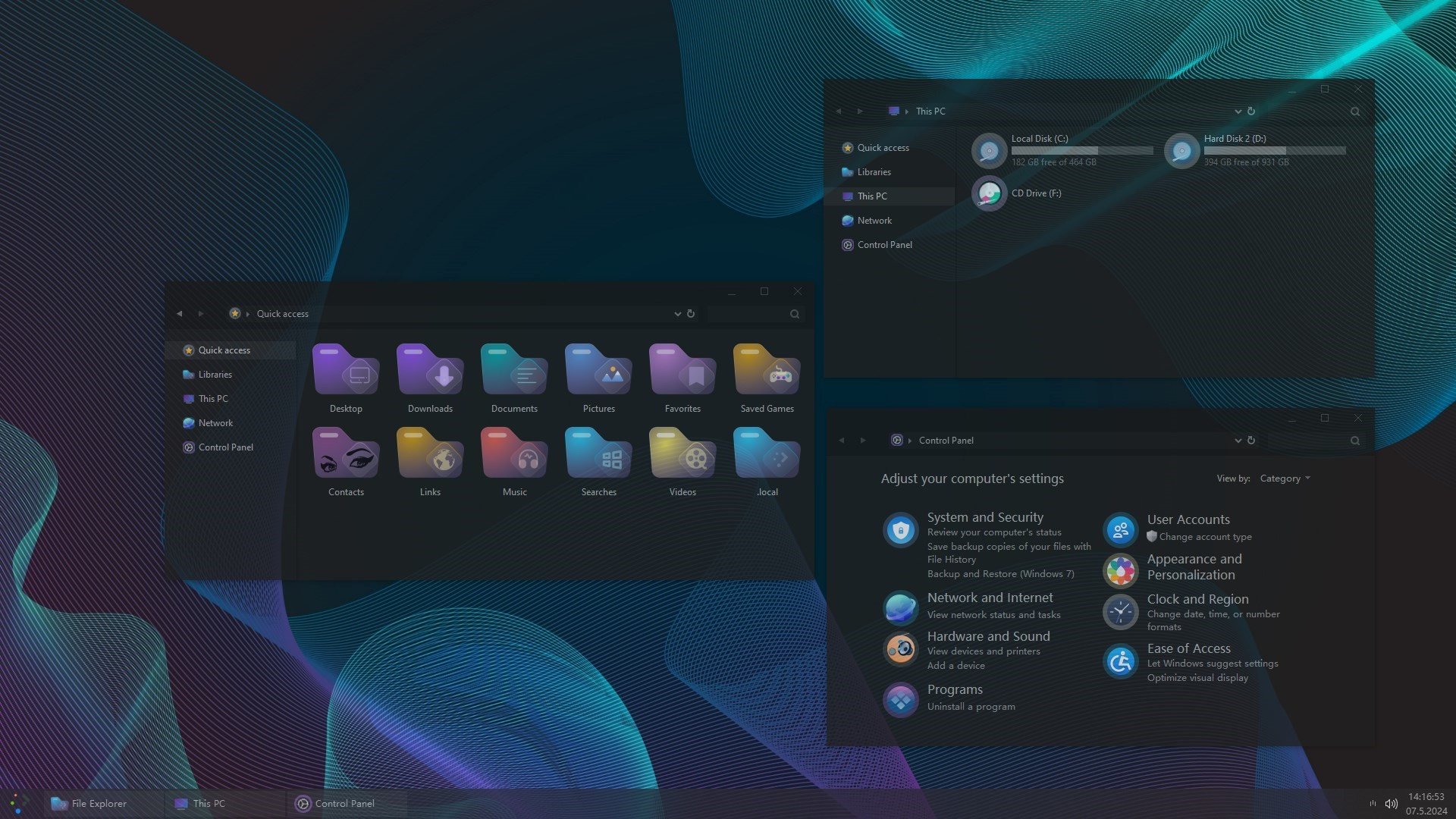 Azure Dark Icon Theme for Windows 10 – Icon Pack
