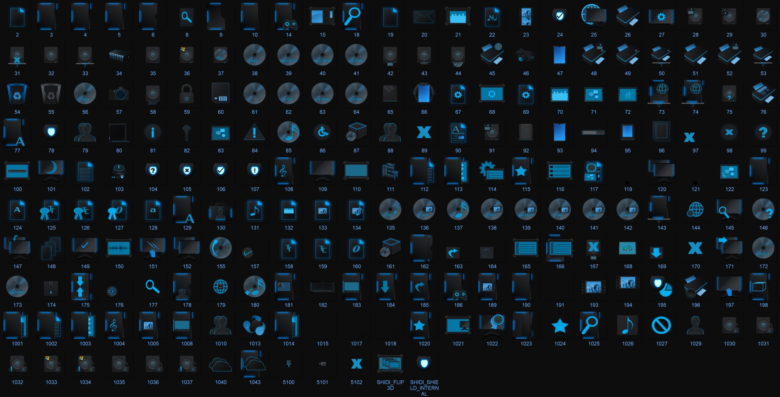 Gen-2 Plasma Blue v2 IconPack 7TSP - Icon Pack