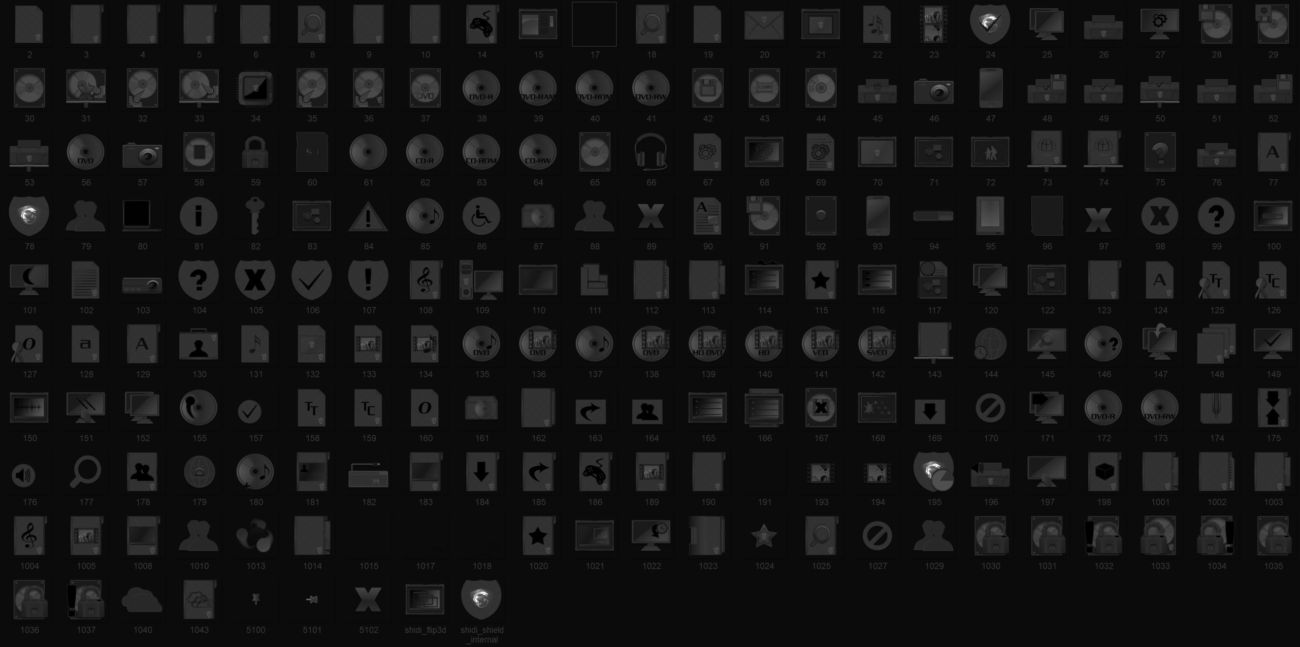 MSI Gaming Desaturated IconPack 7TSP - Icon Pack