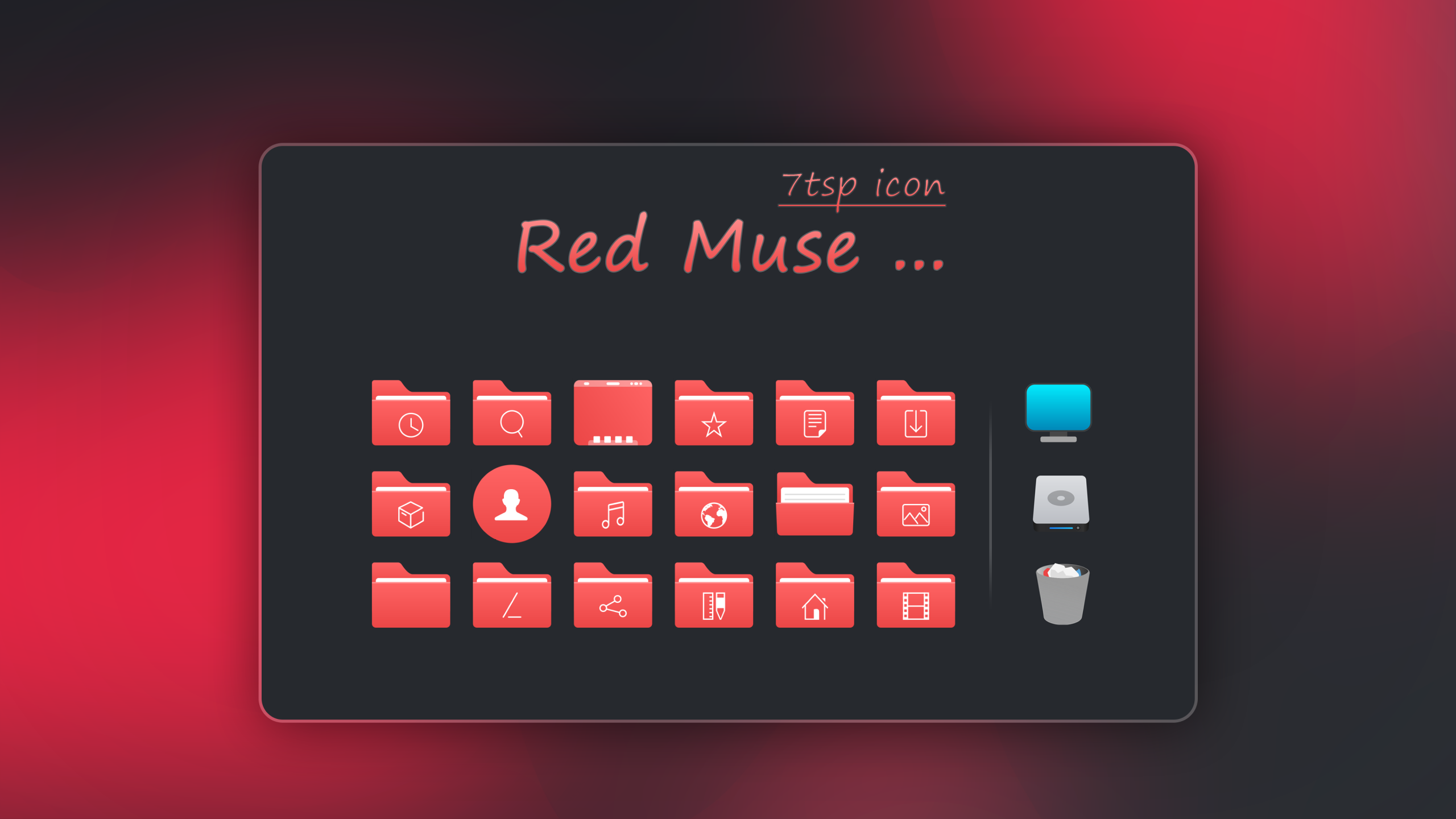 Red Muse IconPack 7TSP - Icon Pack